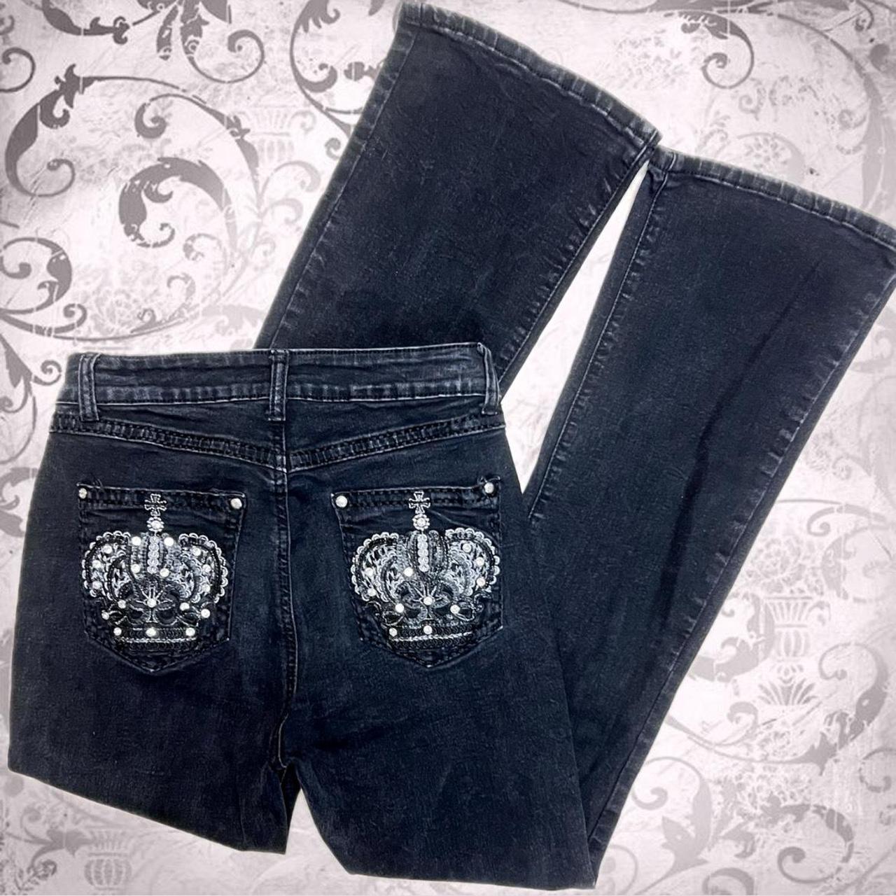 black flared jeans with crown pockets 🖤 *brand h&y... - Depop
