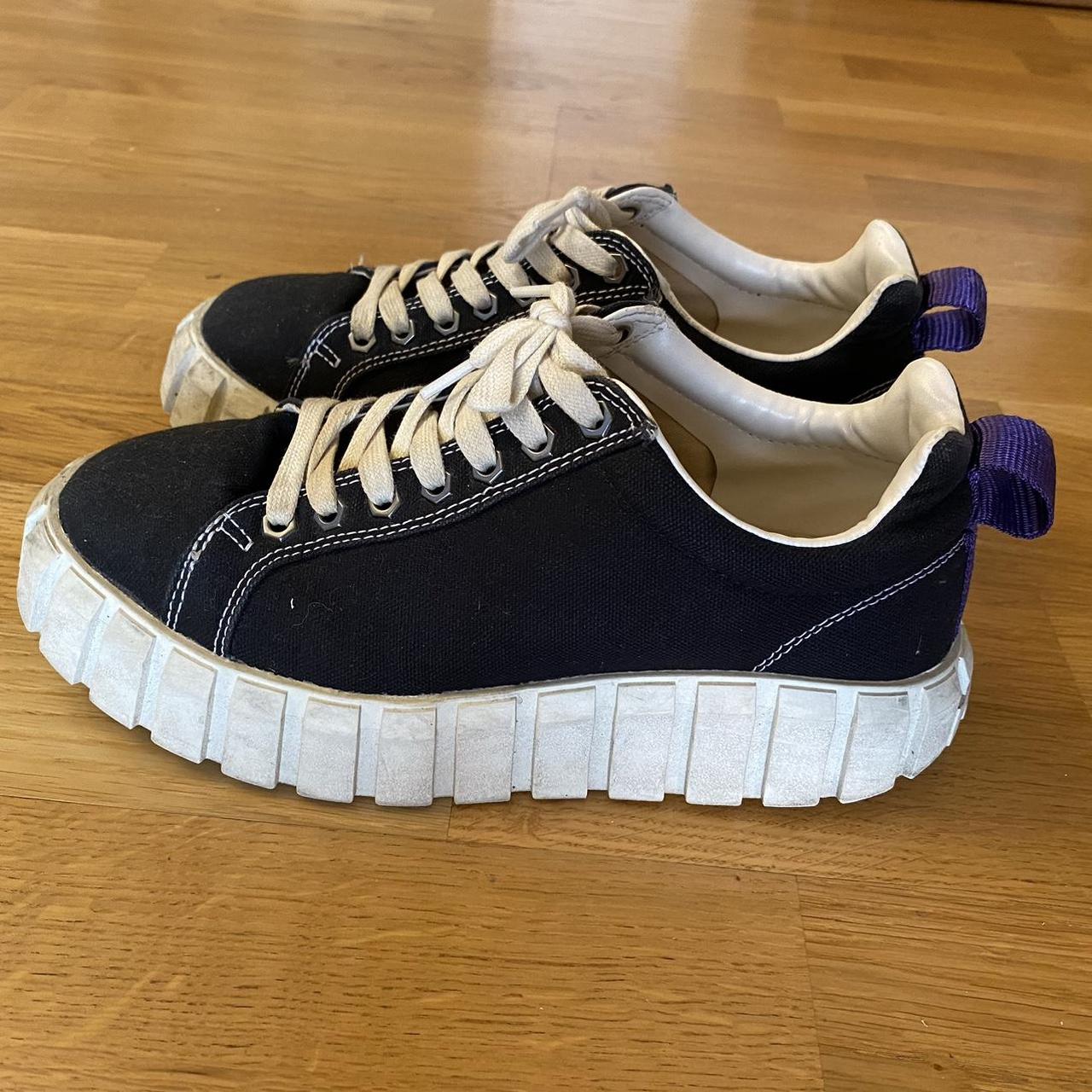 Eytys Women's Black and White Trainers | Depop