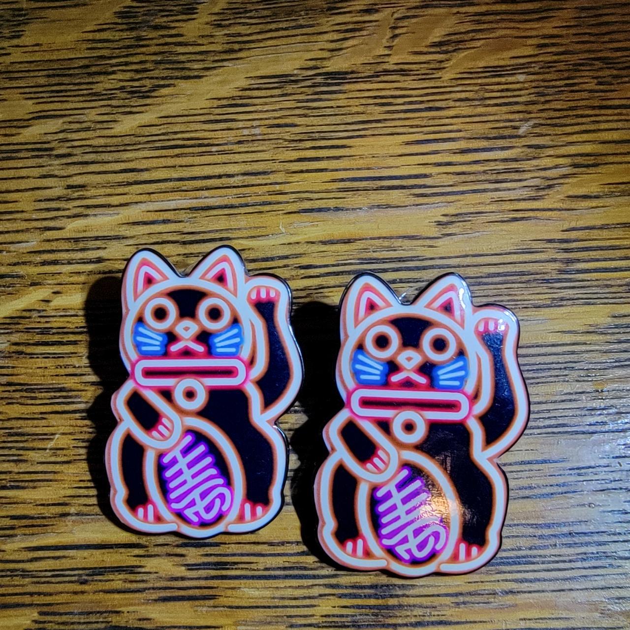 Dollskill, neon style good luck cat, never worn - Depop