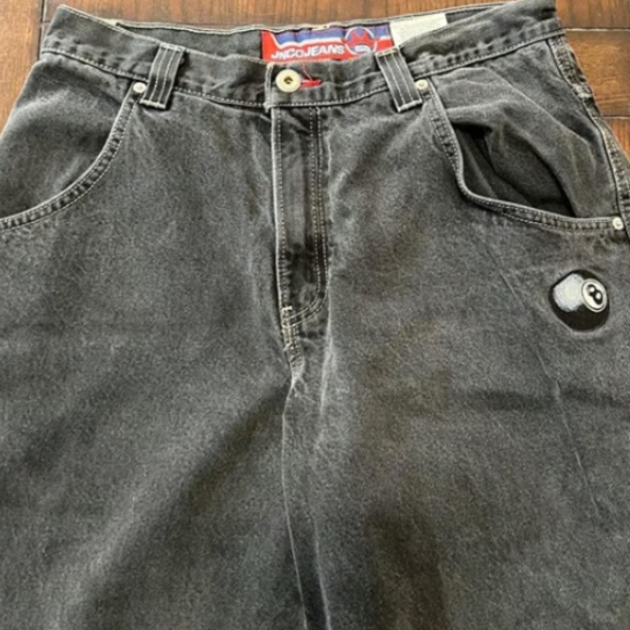 JNCO Jeans 8 Ball Bulldog Embroidered Patch Black... - Depop