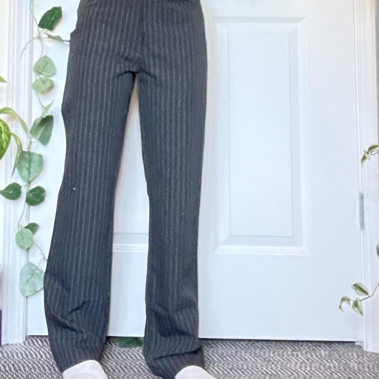 Really cute black pinstripe slacks that I have never... - Depop
