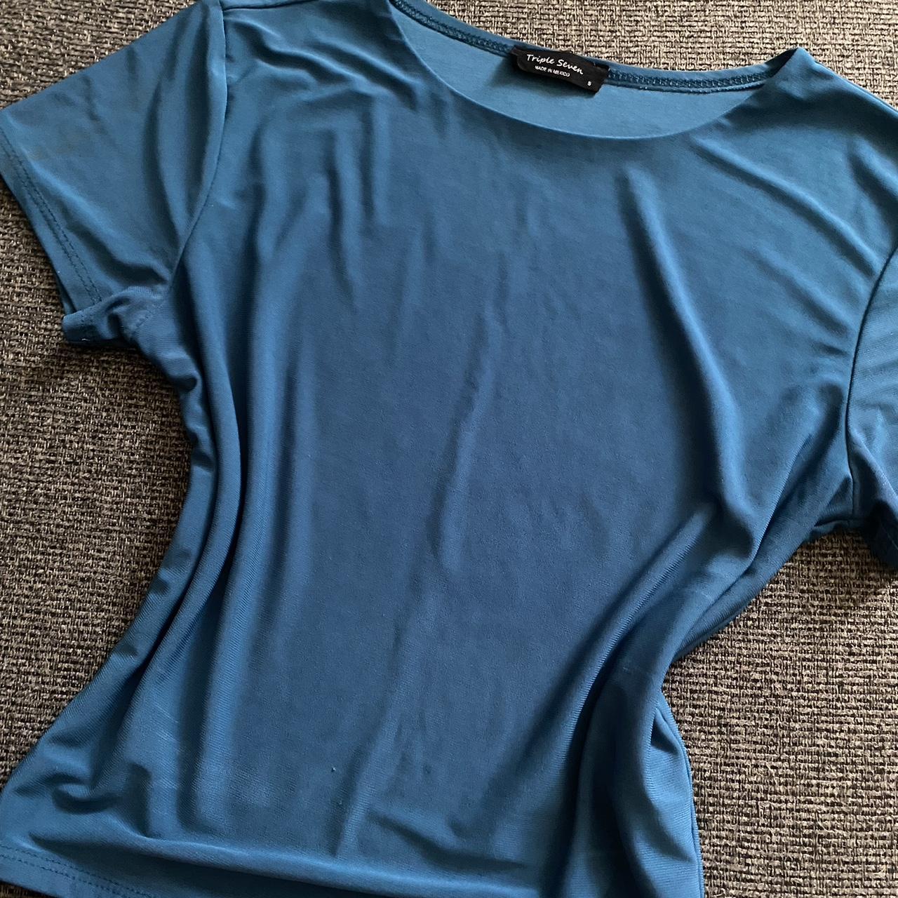 Blue Mesh T Shirt - Depop