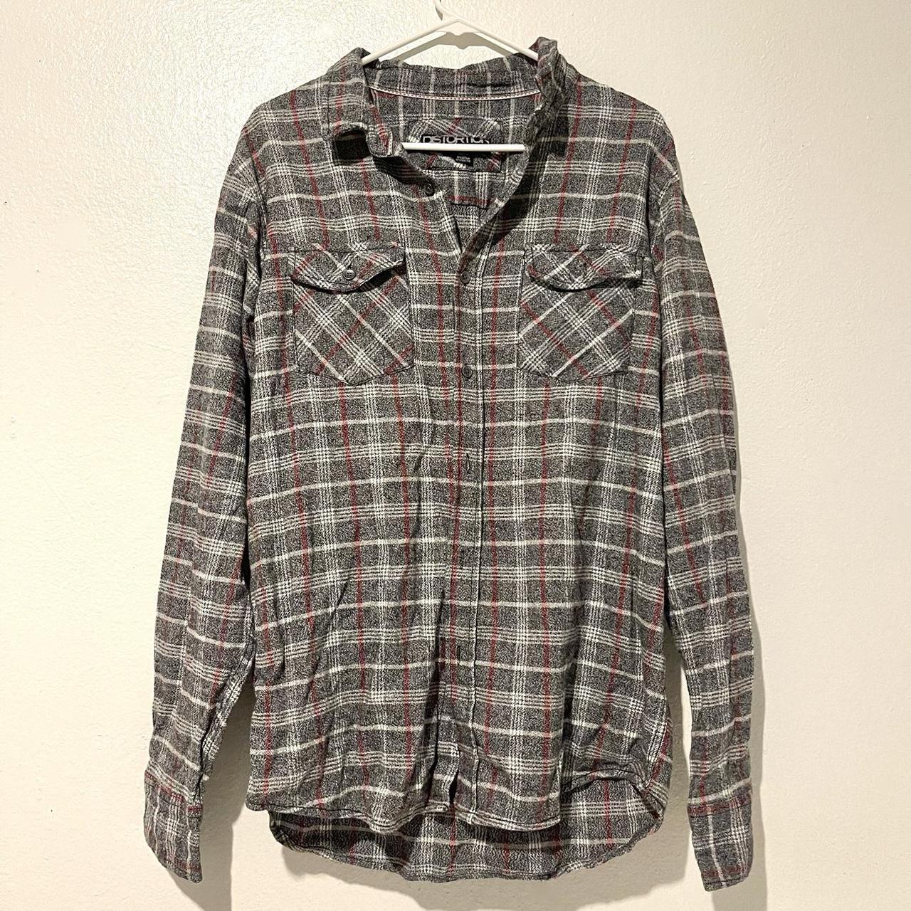 Distortion Men’s flannel. In good condition, no... - Depop