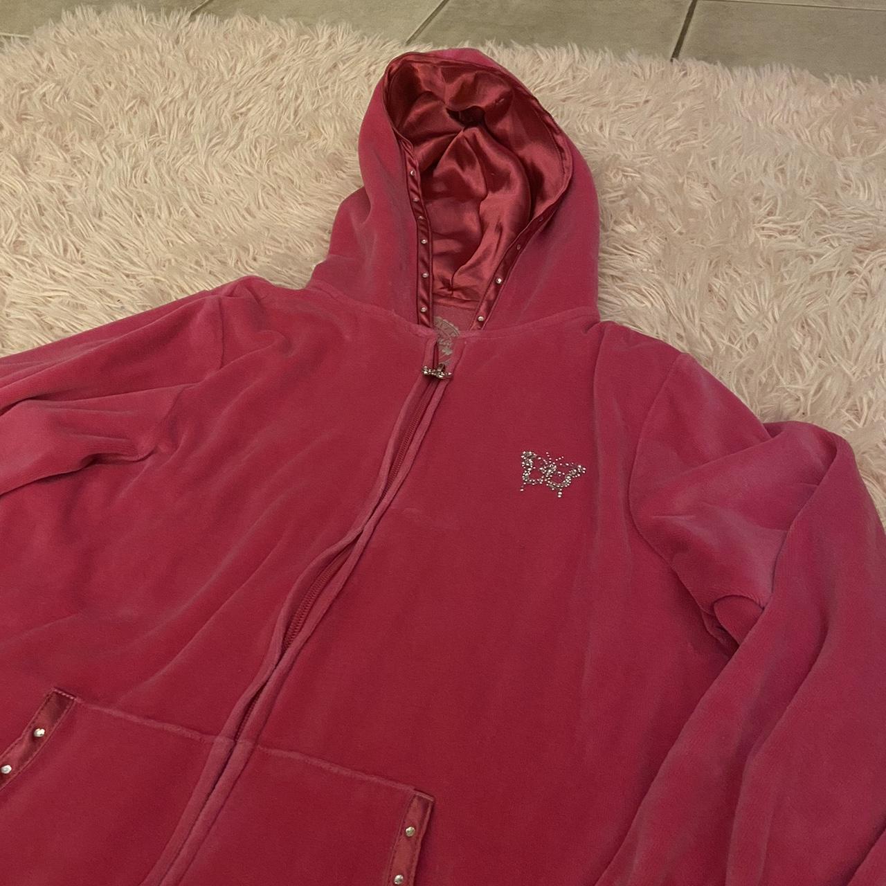 cute y2k velour pink mcbling butterfly... - Depop