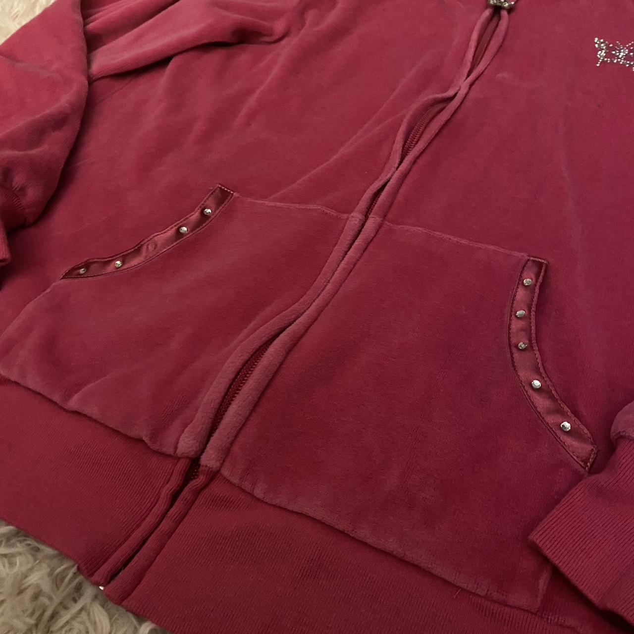 cute y2k velour pink mcbling butterfly... - Depop