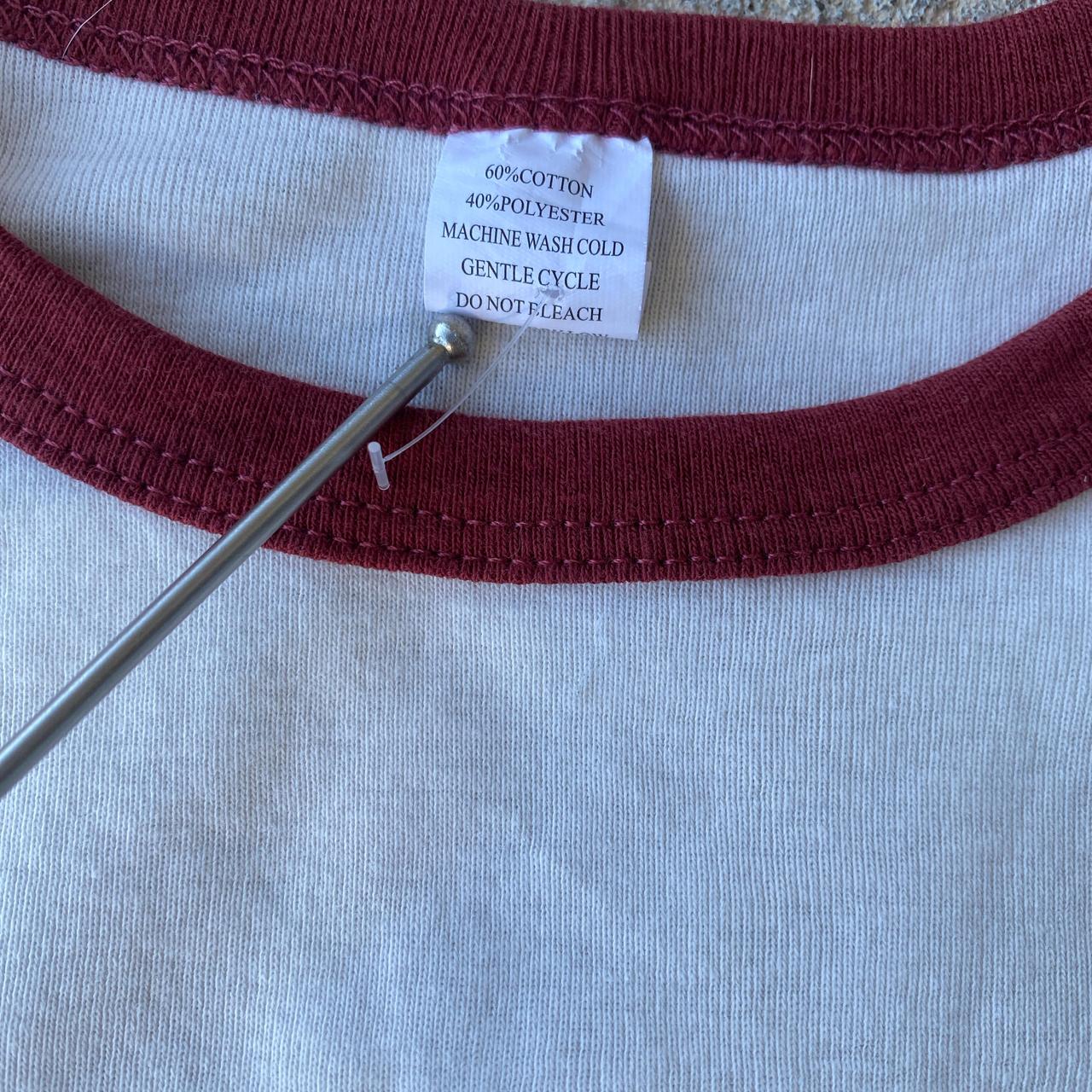 White and red star baby tee #90sfashion white, red... | Depop