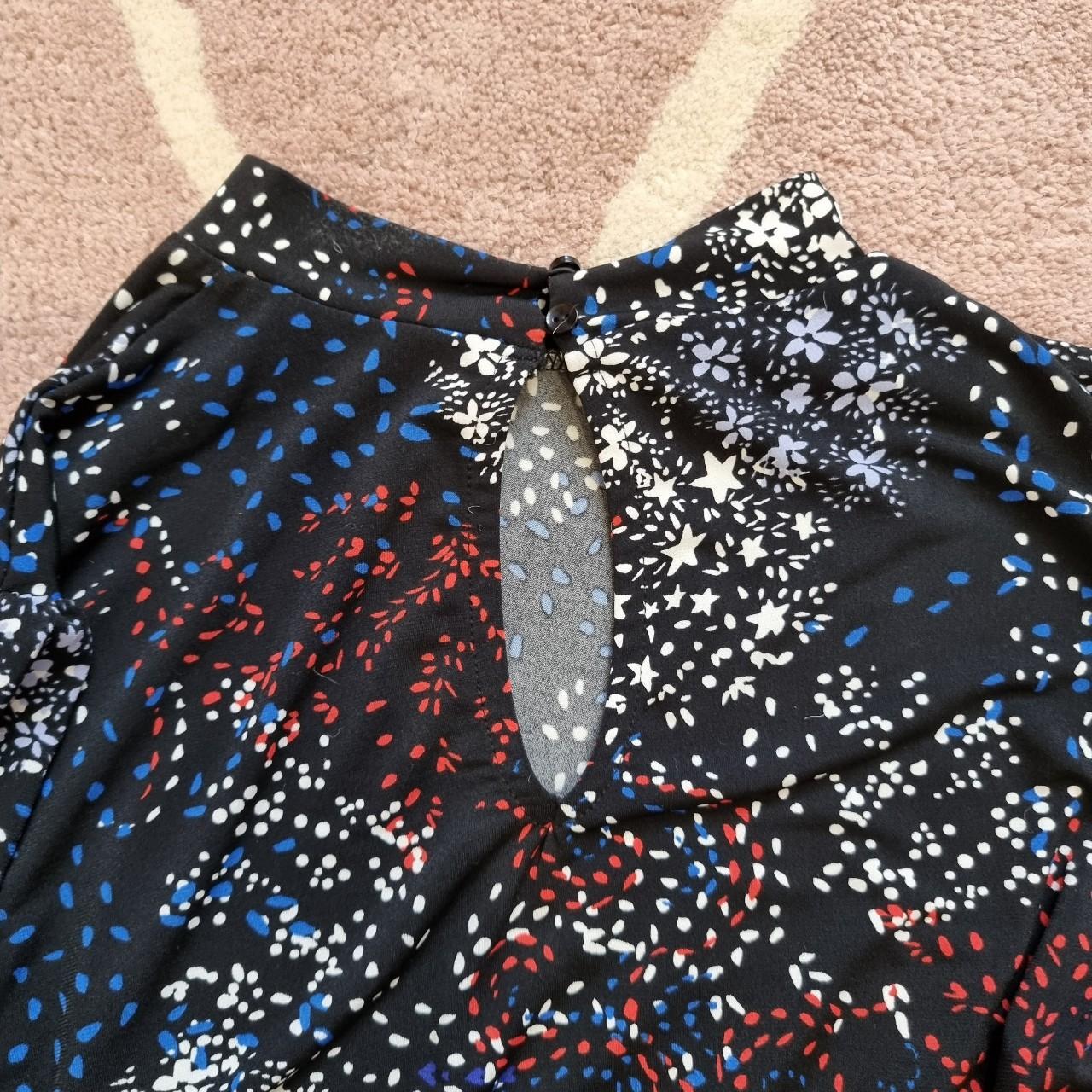 Starry high neck blouse Size 10 Roman Starry spotty... - Depop