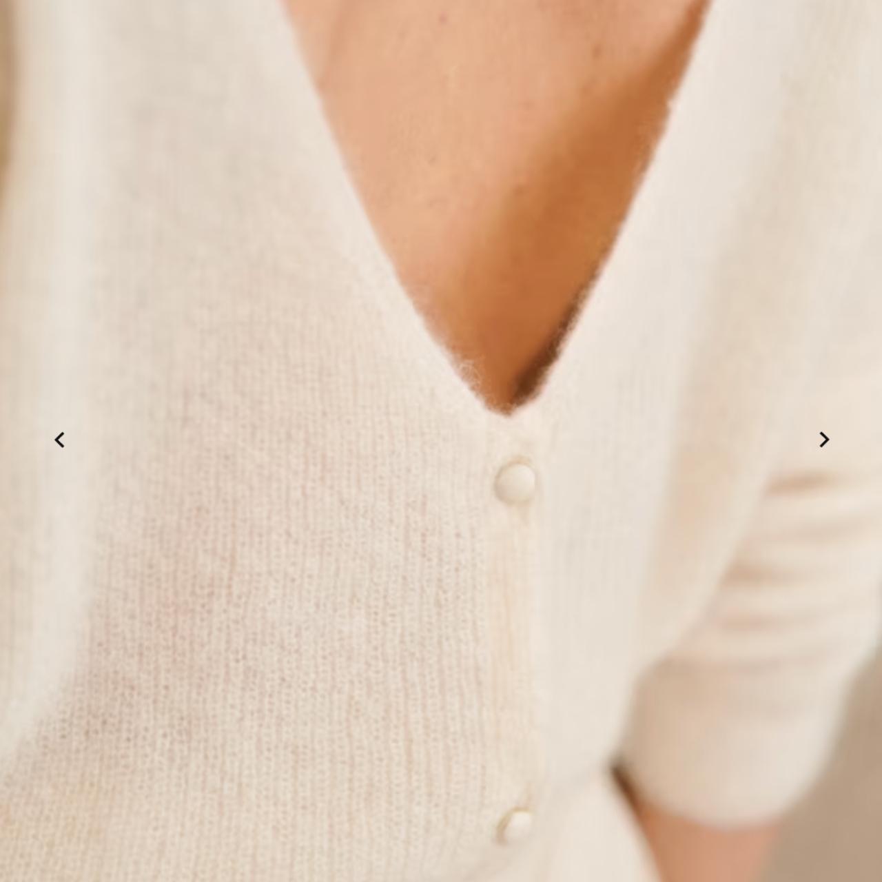 Sézane NWT Barry Cardigan in Ecru Size M Soft touch... - Depop