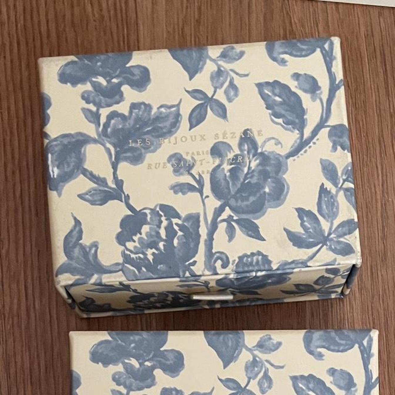 Sézane Jewelry Box/Drawer in Blue Floral New Sézane... - Depop