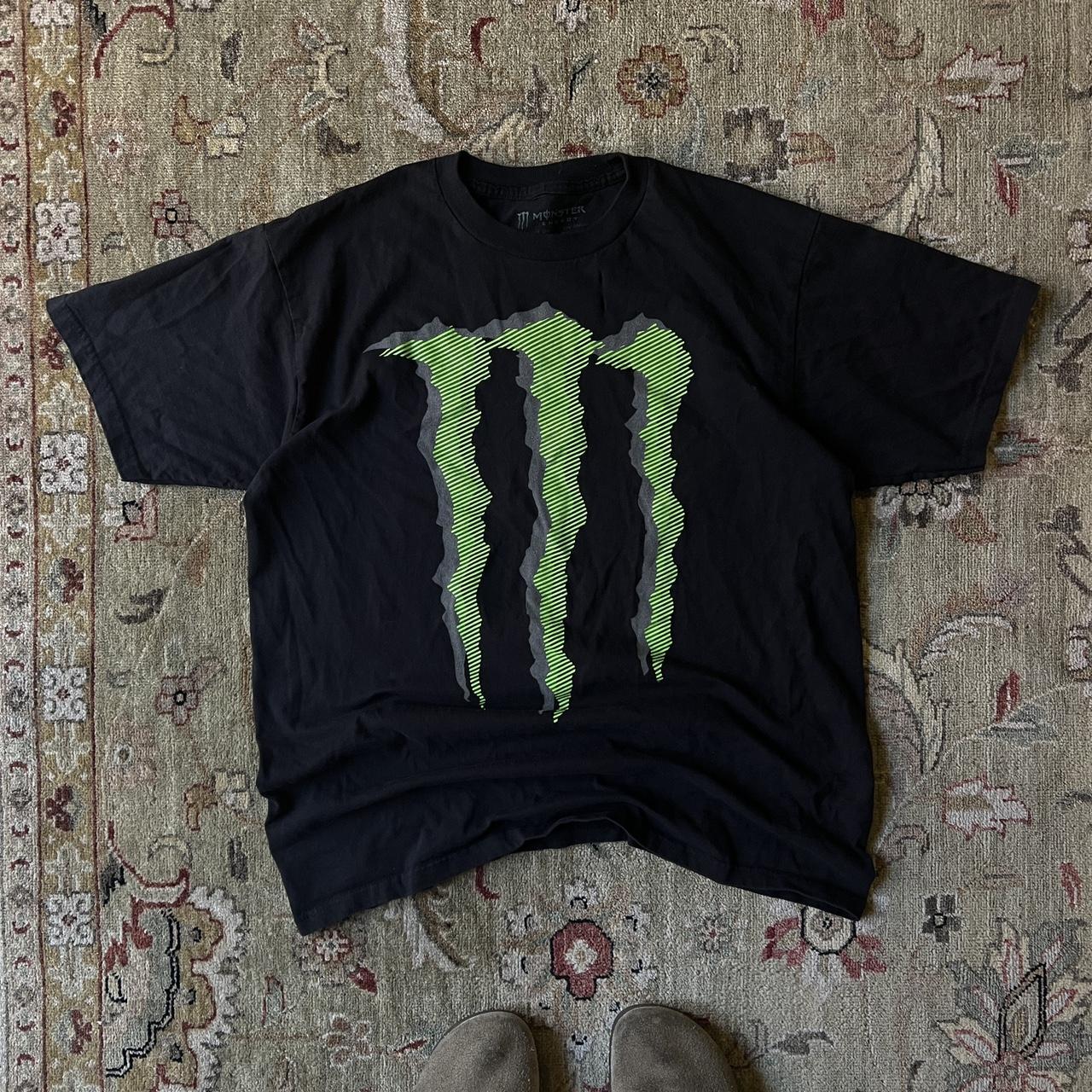 Vintage Y2K Monster Energy Drink Center Giant Logo... - Depop