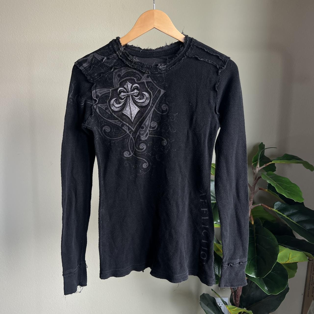 Vintage 2000s Affliction Reversible Long Sleeve... | Depop
