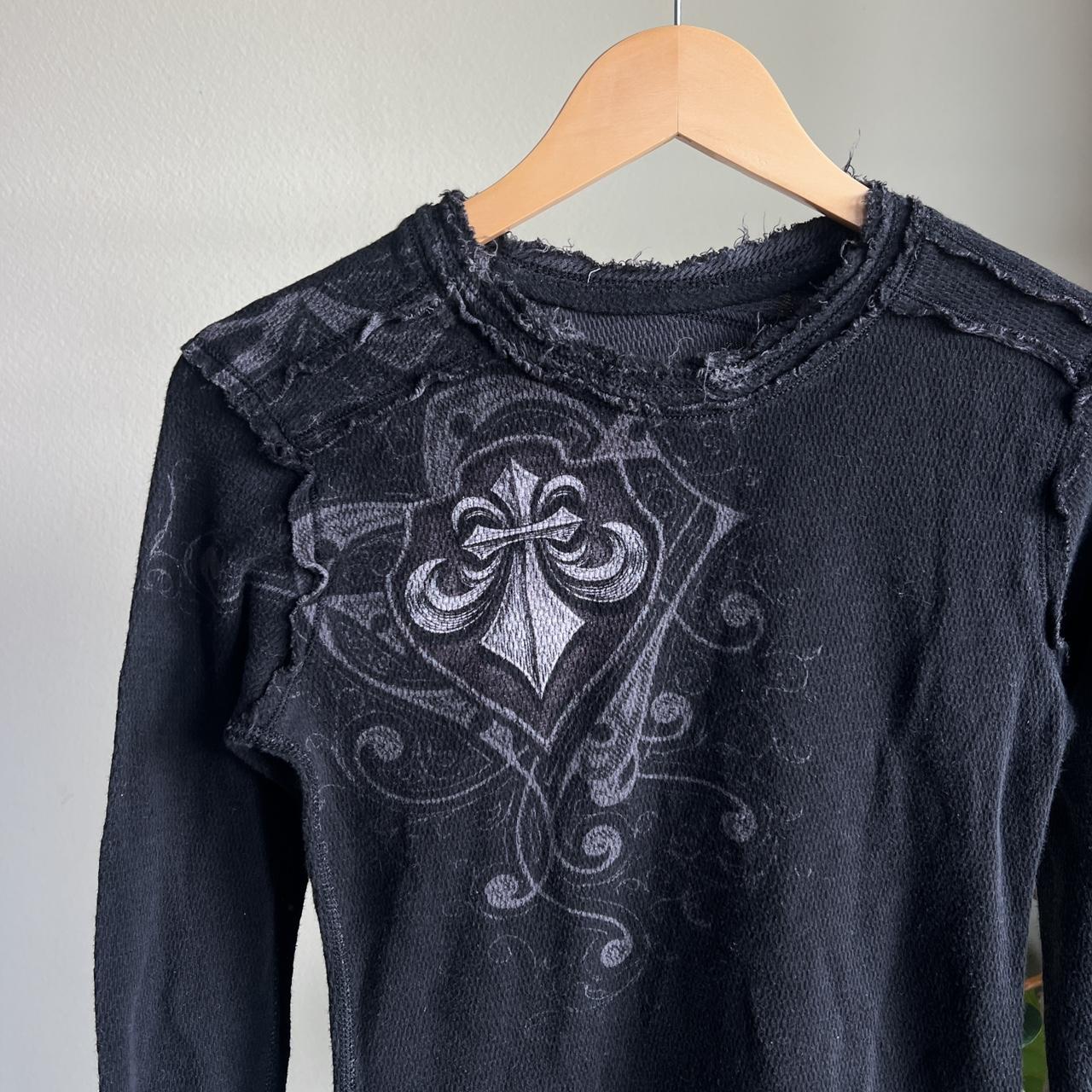 Vintage 2000s Affliction Reversible Long Sleeve... | Depop