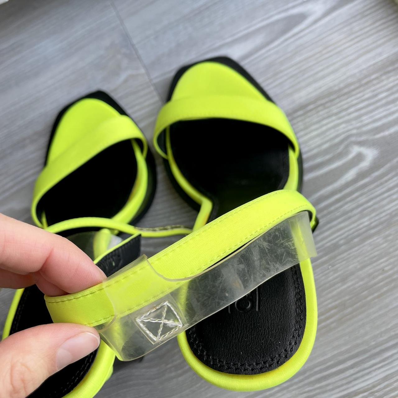 ASOS Neon Green Heeled Sandals size 7 UK Have been... - Depop