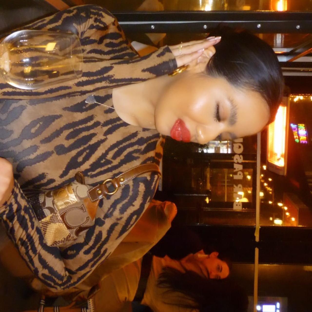 Sexy brown and black leopard print H&M bodysuit.... | Depop