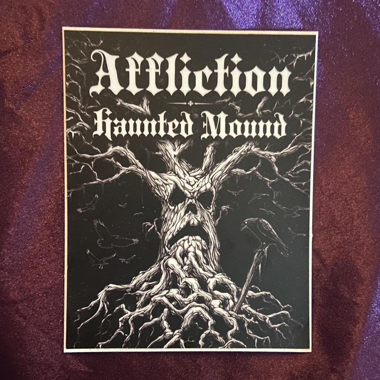 Affliction x Haunted Mound sticker 3.5 x 4.5... - Depop