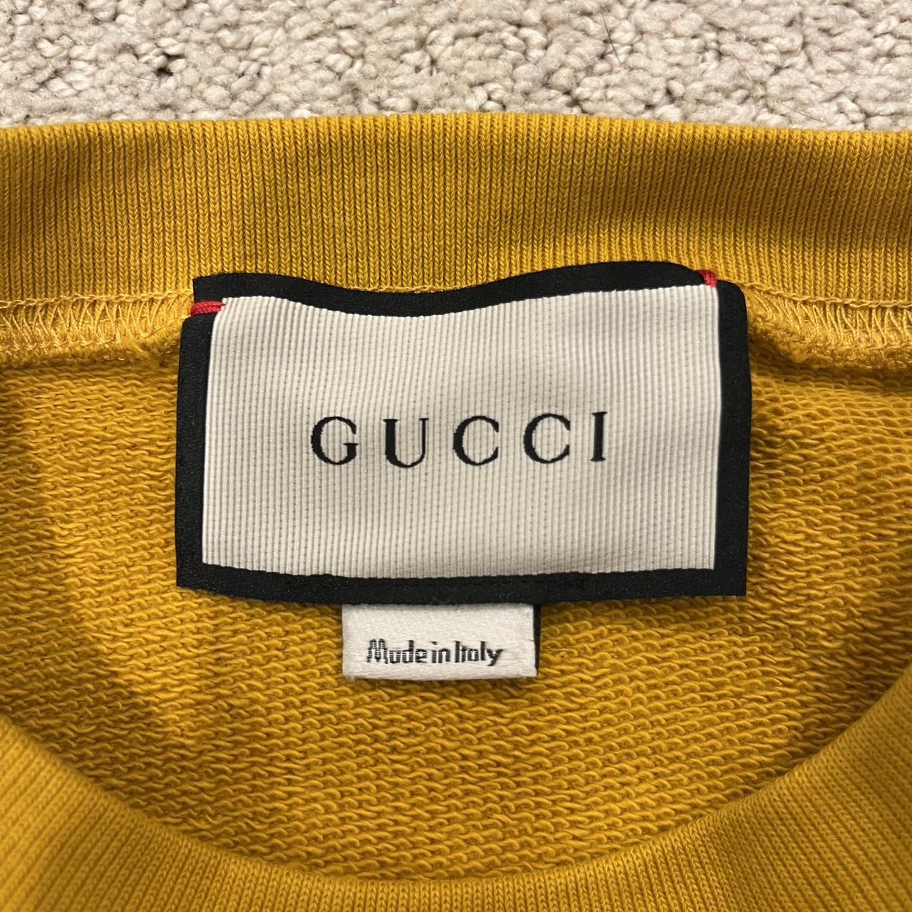 Gucci x Freya Hartas “ICCUG” yellow sweatshirt size... | Depop