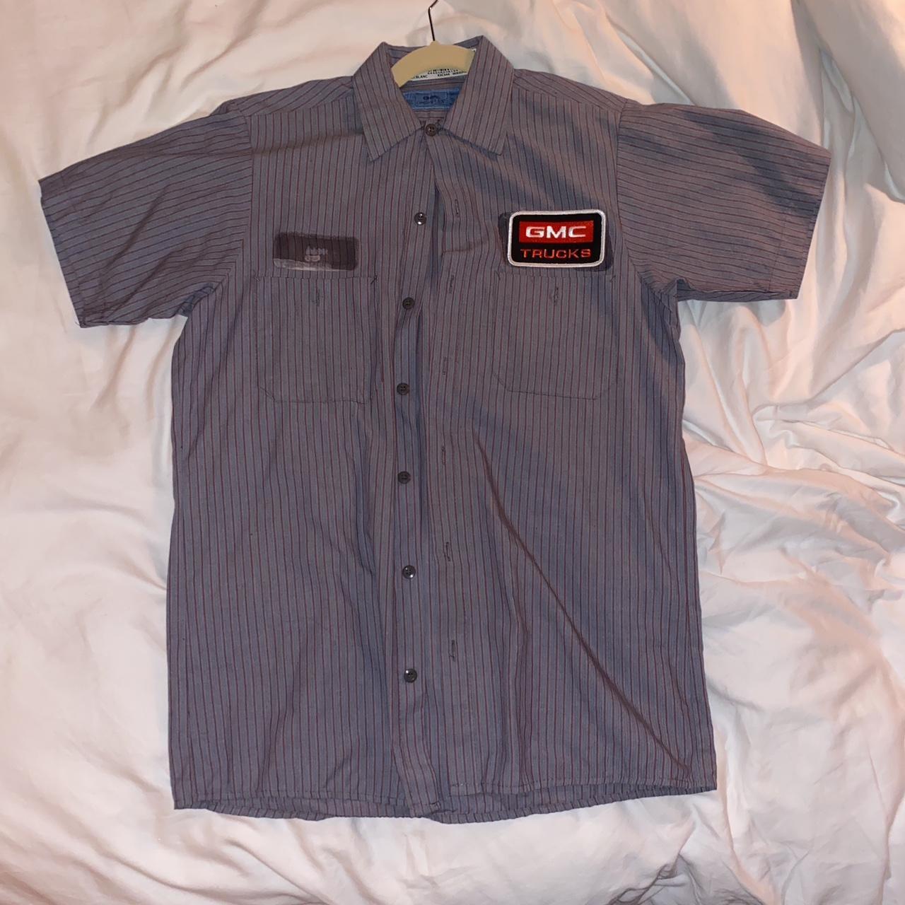 Cintas Vintage gmc worker button up Size S, fits... - Depop