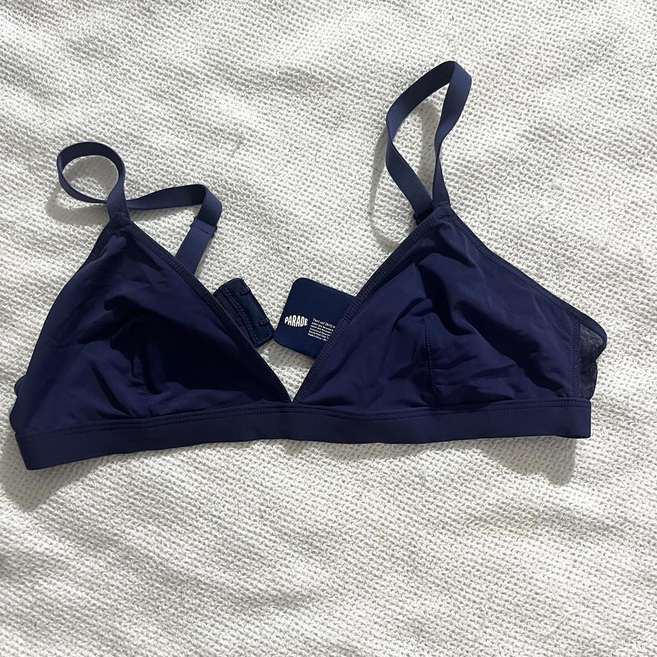 Parade triangle bra with mesh detailing. an indigo... - Depop