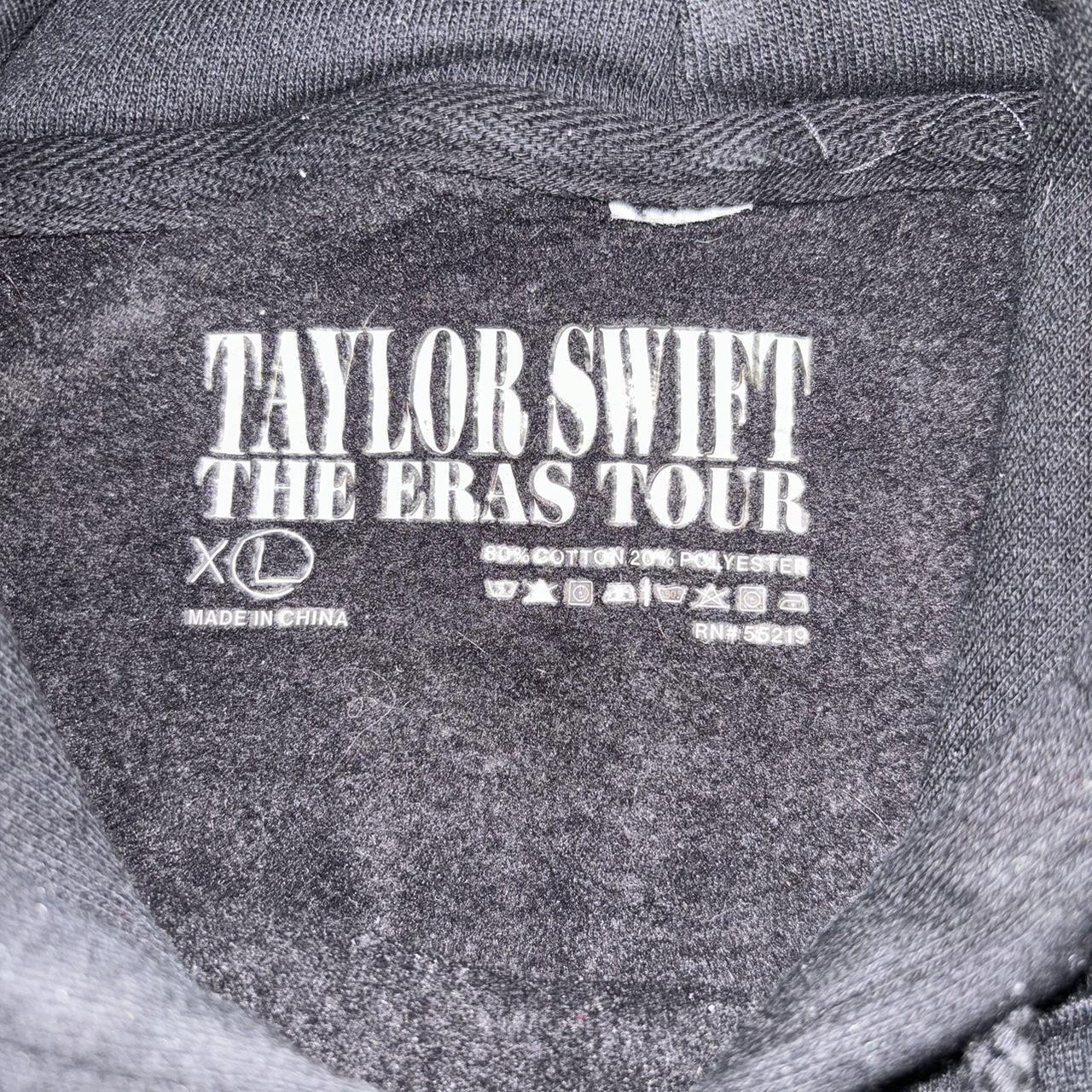 taylor swift black eras tour hoodie size XL - normal... - Depop