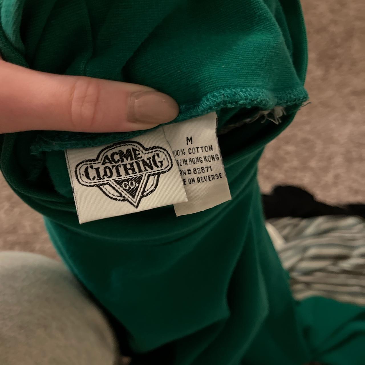 Acme Clothing Women's Green Sweatshirt | Depop