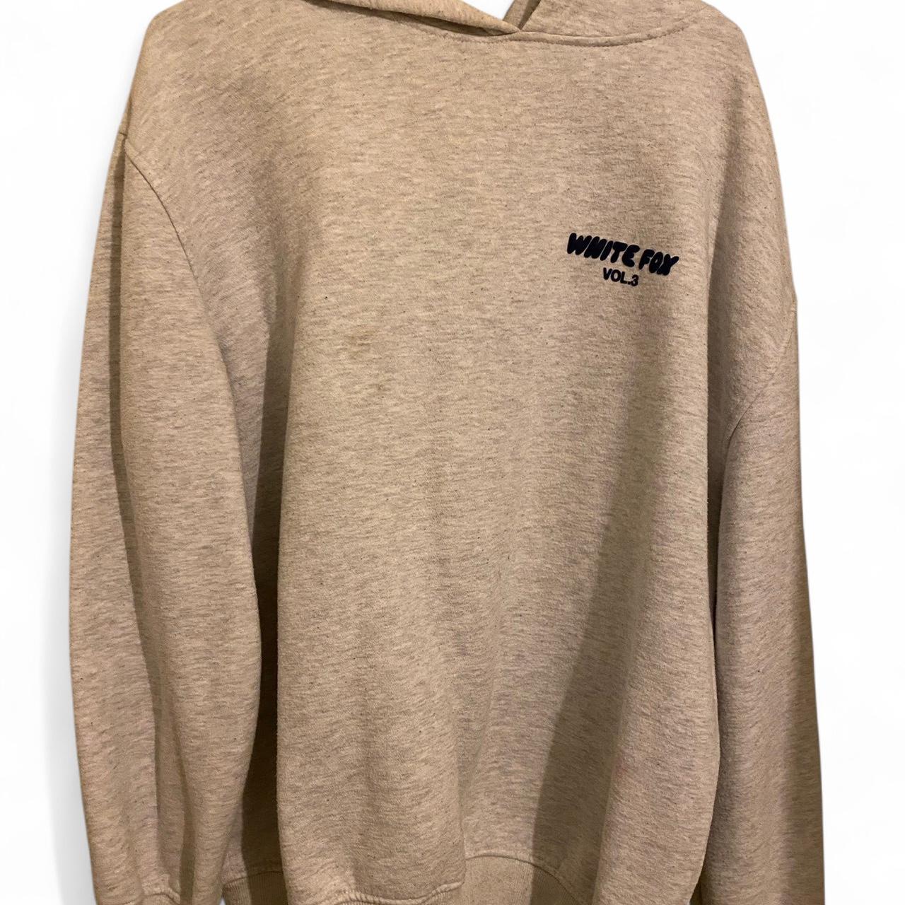 White Fox Vol. 2 hoodie in light grey and navy... | Depop