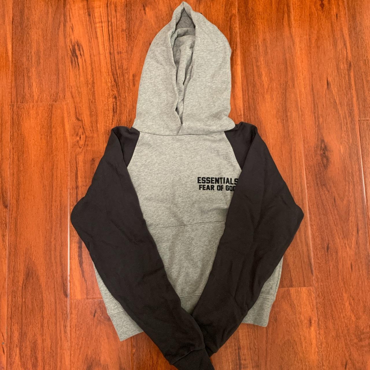 Grey/Black Essentials Hoodie 🦆 Condition:... - Depop