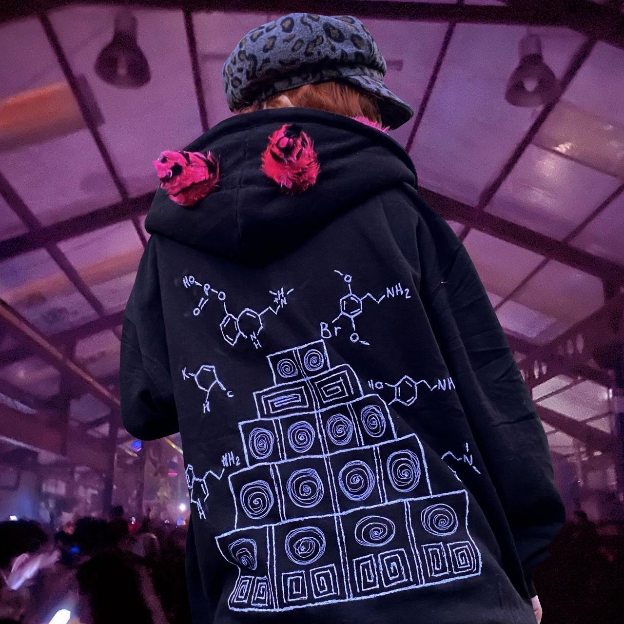 Freehand embroidered sound system zip up hoodie with... - Depop