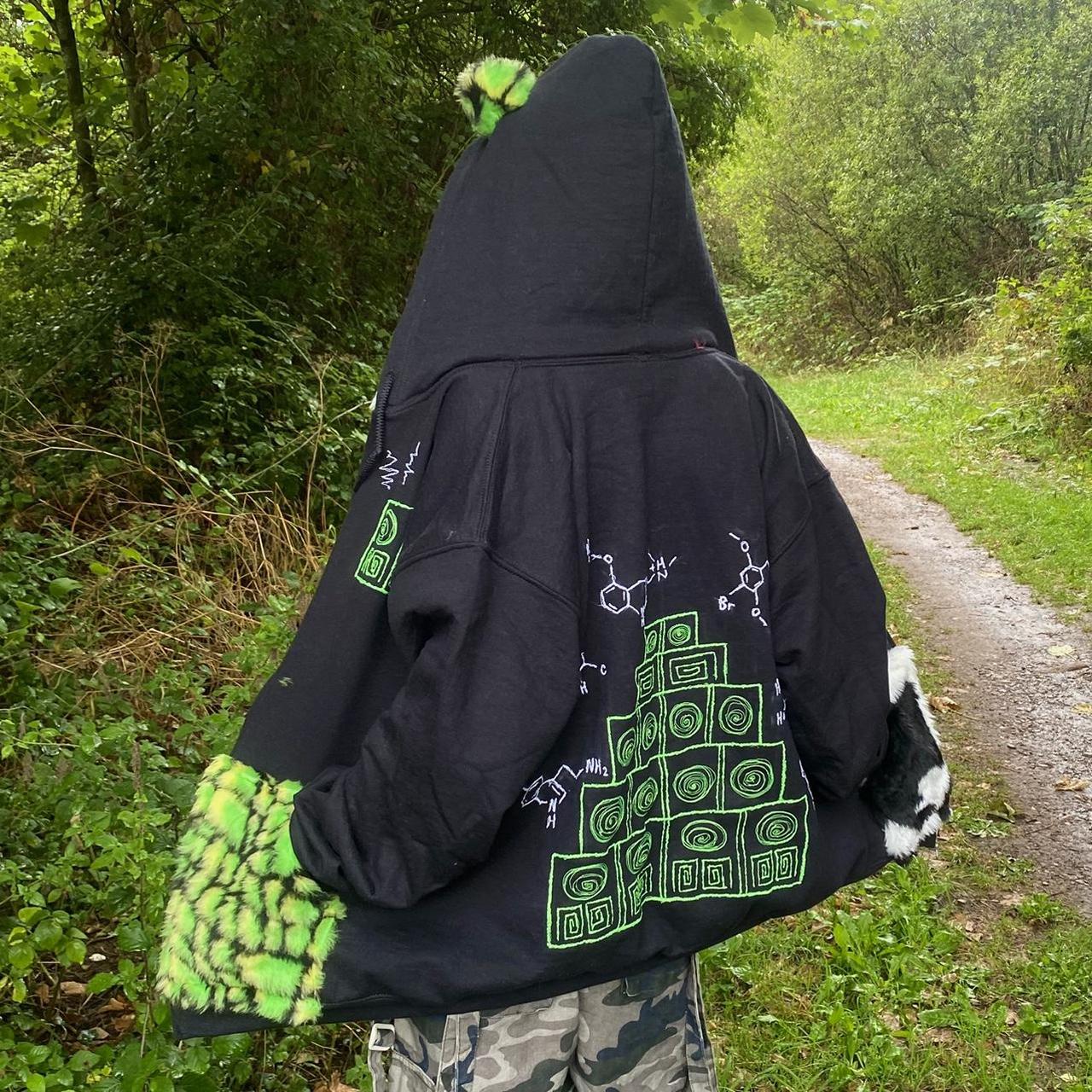 Freehand embroidered sound system zip up hoodie with... - Depop