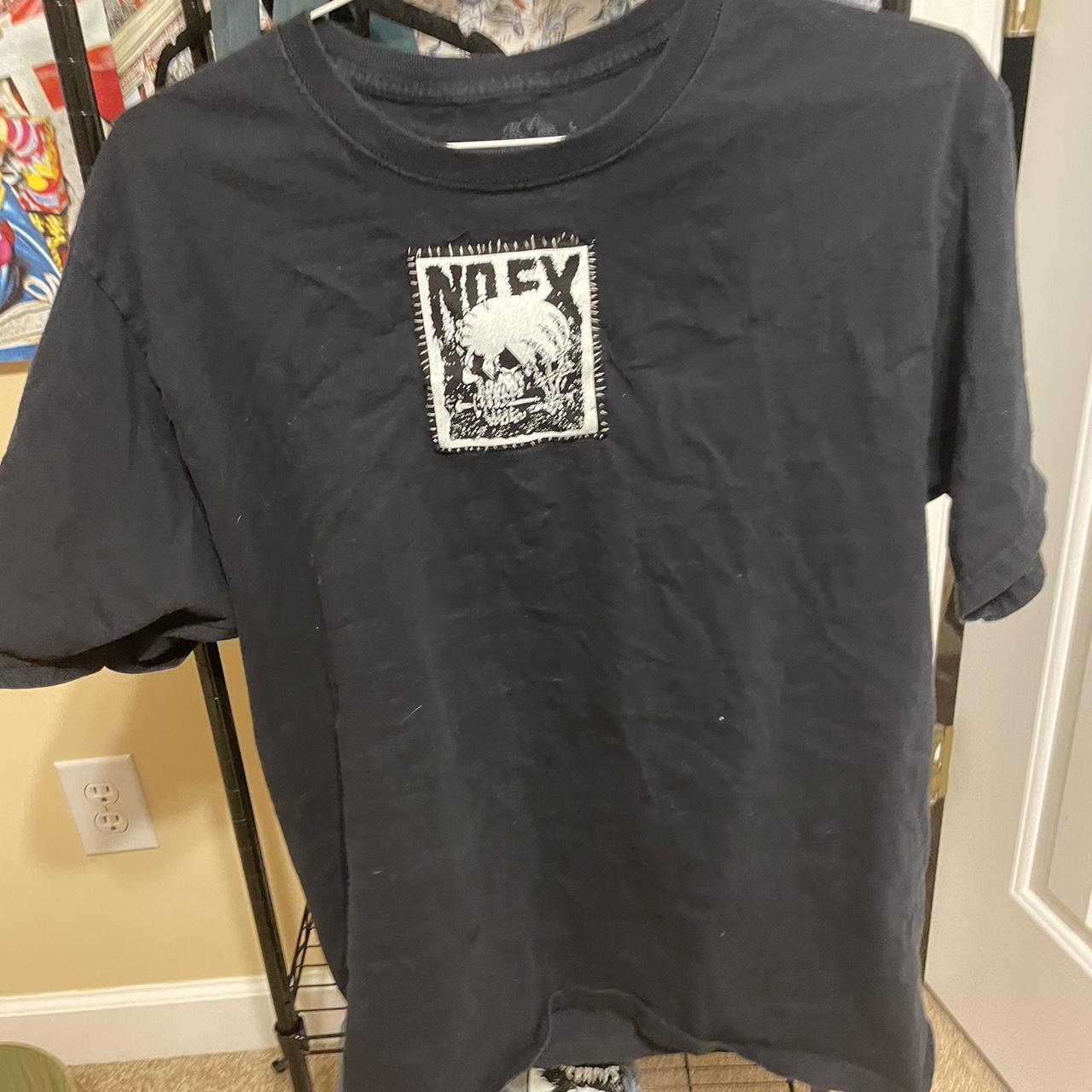 Hand sewn nofx punk shirt took 3 hours to sew on SIZE L - Depop