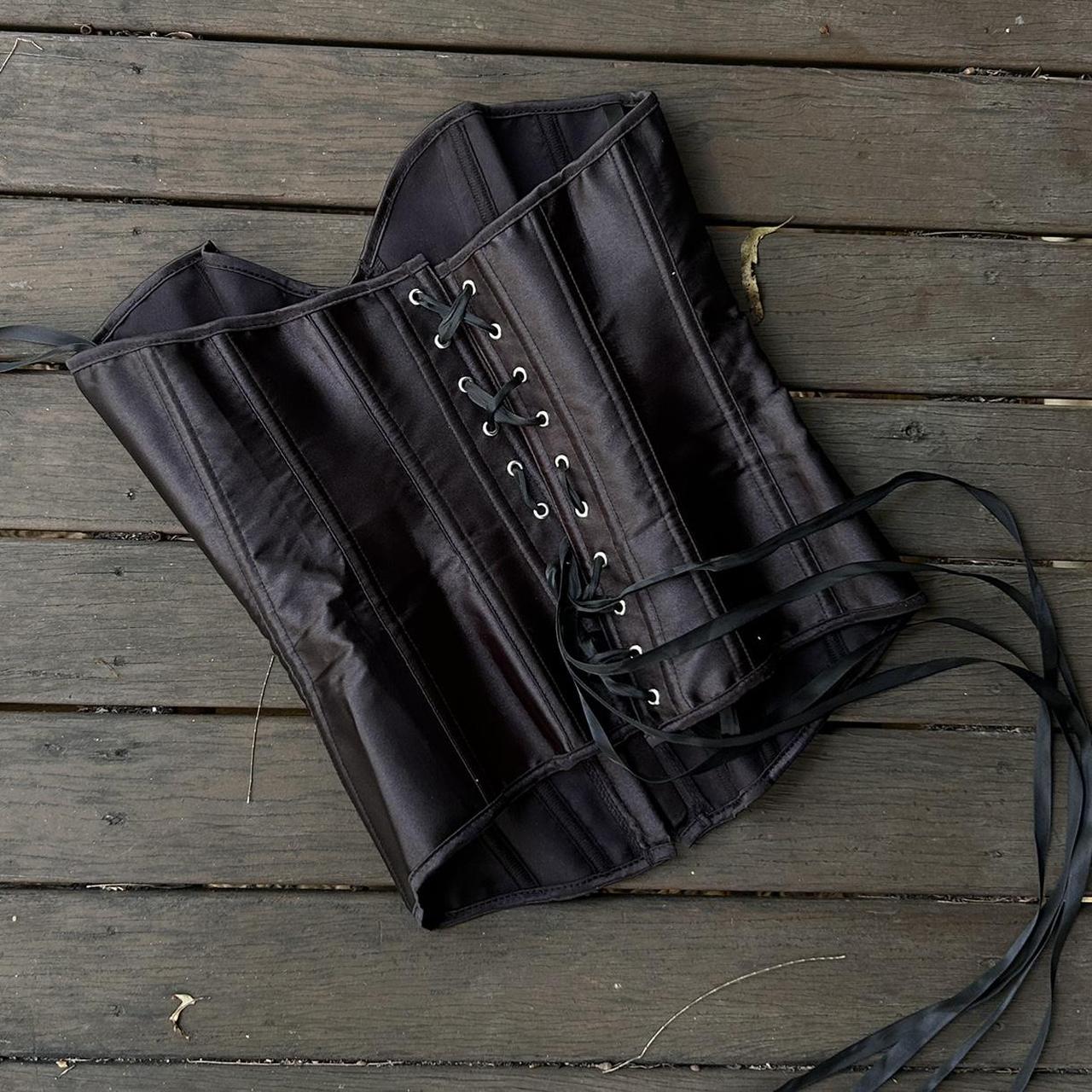 back satin corset perfect fit for sizes 8-10 - Depop