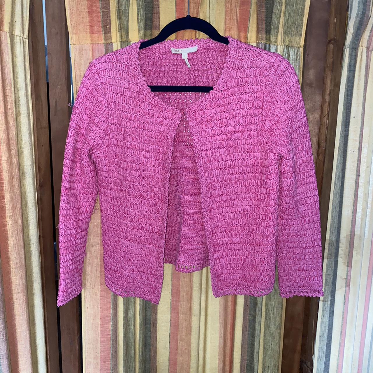 Maje Paris pink cardigan jacket. A couple snags but... - Depop