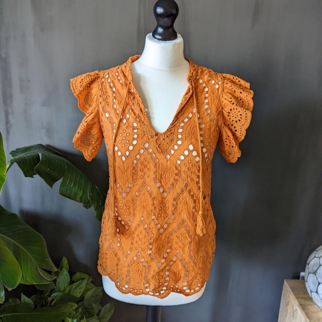 Boho Free people style mustard vest top Cotton... - Depop