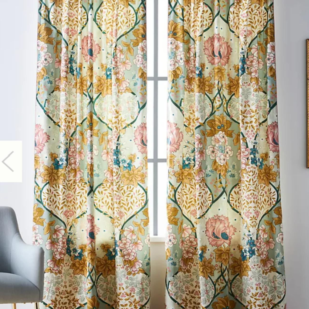 Anthropologie floral bohemian Besiana Curtain 1... - Depop