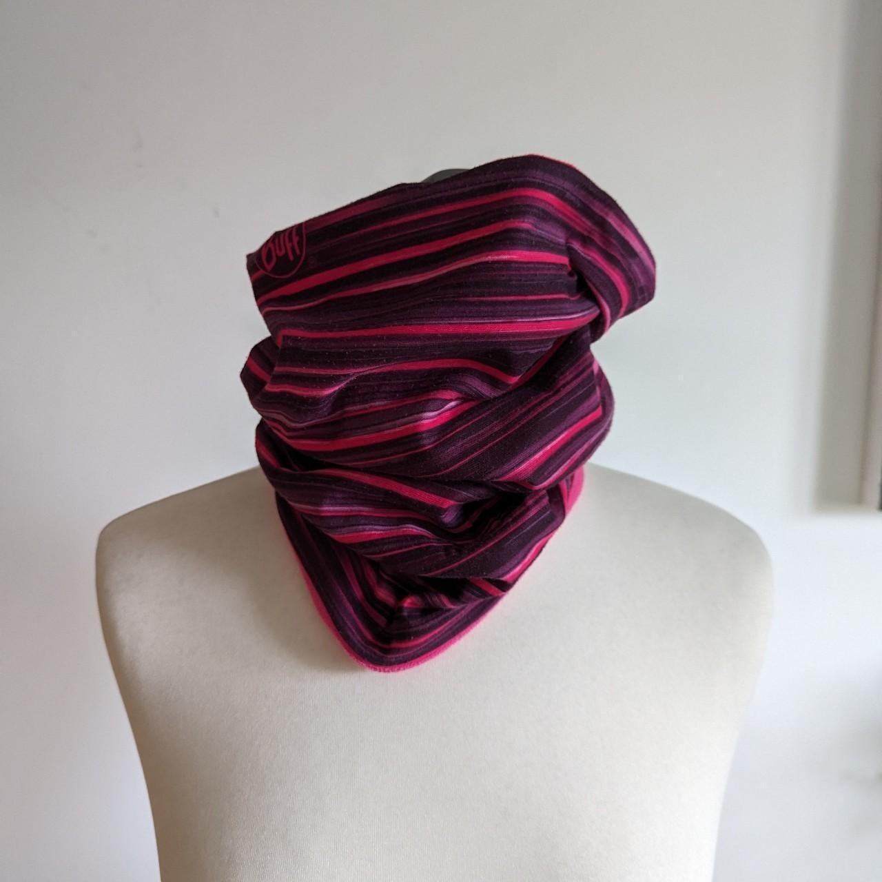 Buff Polar Neck Warmer Purple and Pink Used for a... - Depop
