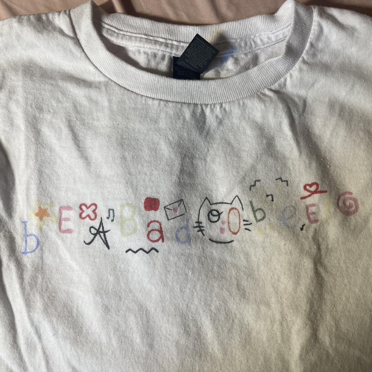 custom hand painted beabadoobee baby tee *design... - Depop