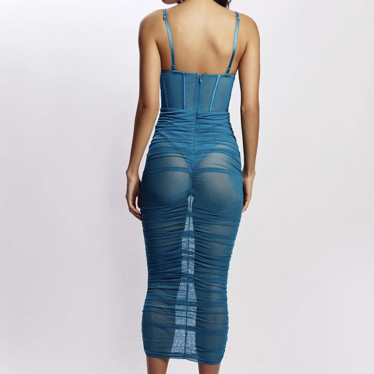 Meshki Never Worn Blue Midi Dress Depop