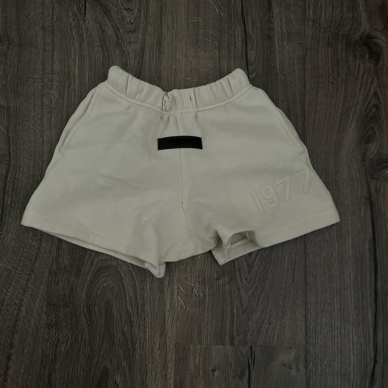 essentials fear of god shorts egg shell color (kids... - Depop