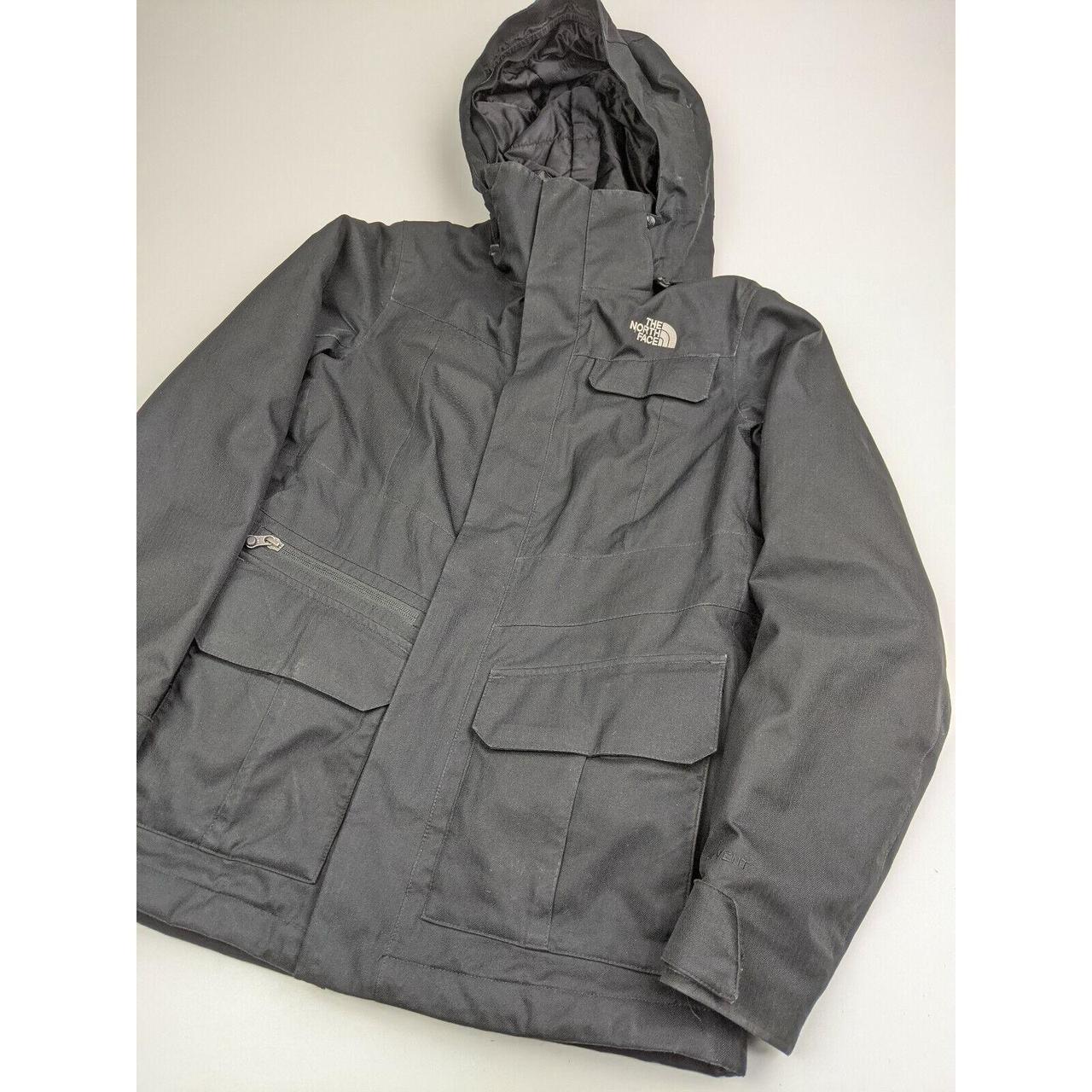 The North Face Hyvent Insulated Black Hooded Jacket... - Depop