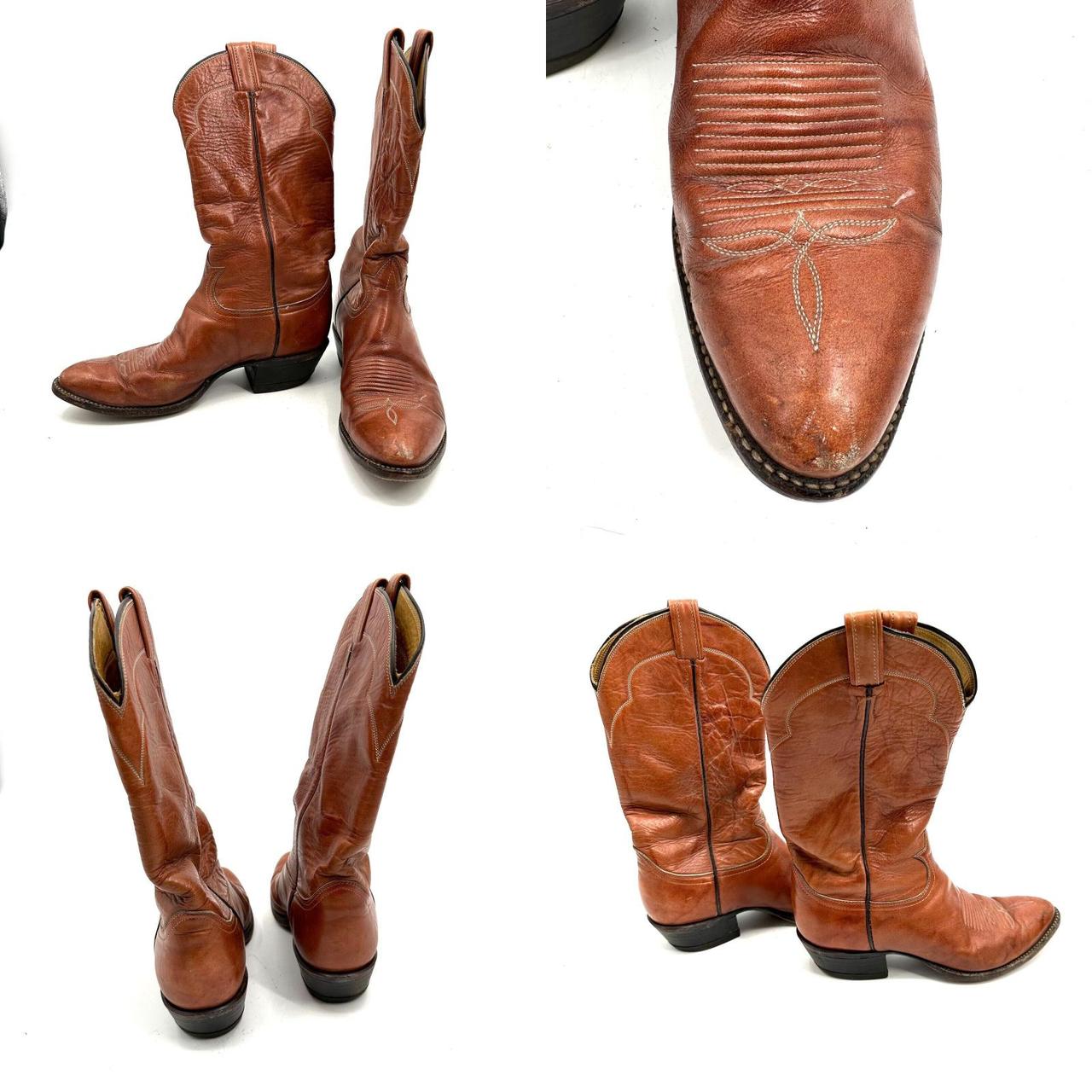 TONY LAMA Style 5084 Leather Pointed-Toe Western... - Depop