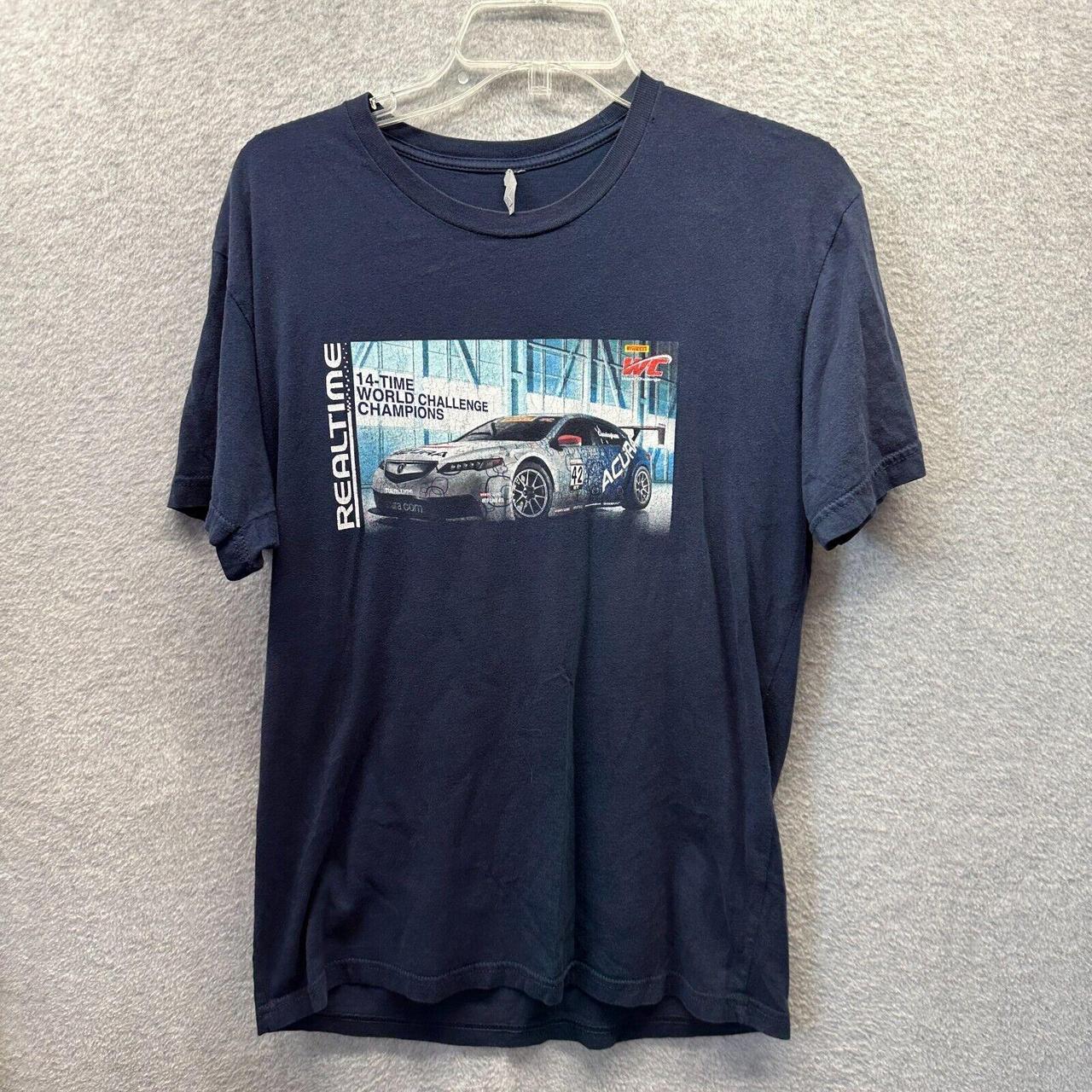 Acura Shirt Adult Medium Blue Pirelli Racing Real... - Depop