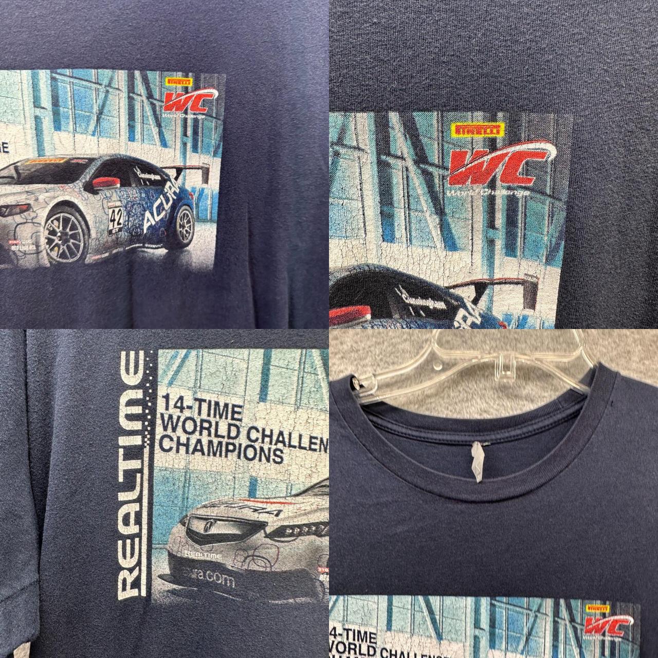 Acura Shirt Adult Medium Blue Pirelli Racing Real... - Depop