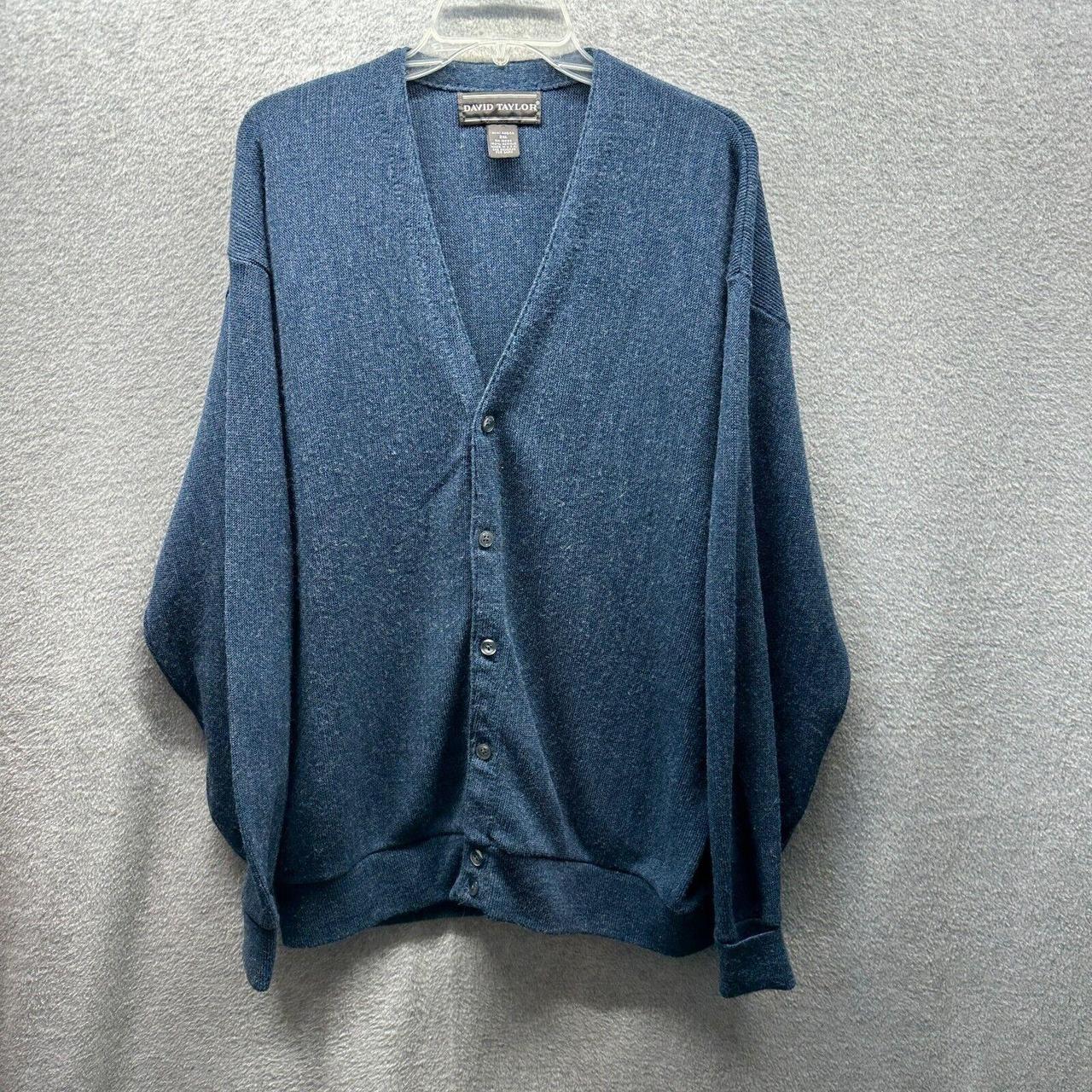 Vintage David Taylor Sweater Cardigan Adult 2XL XXL... - Depop