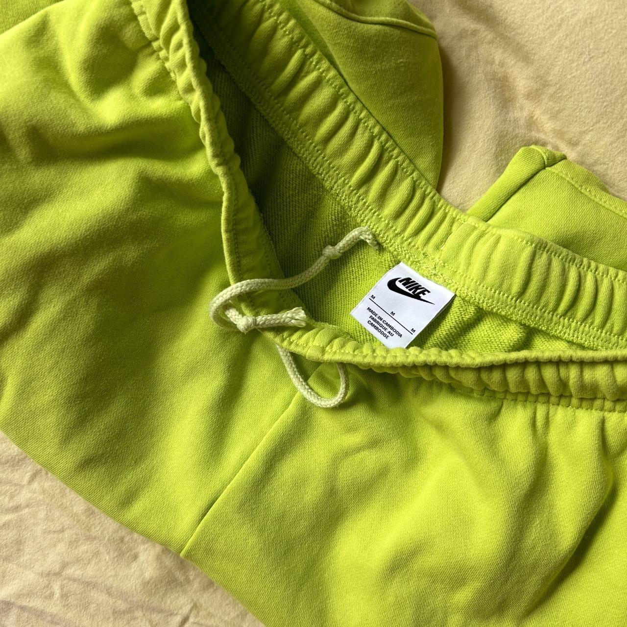 NIKE bright lime green yellow tracksuit sweatpants... - Depop