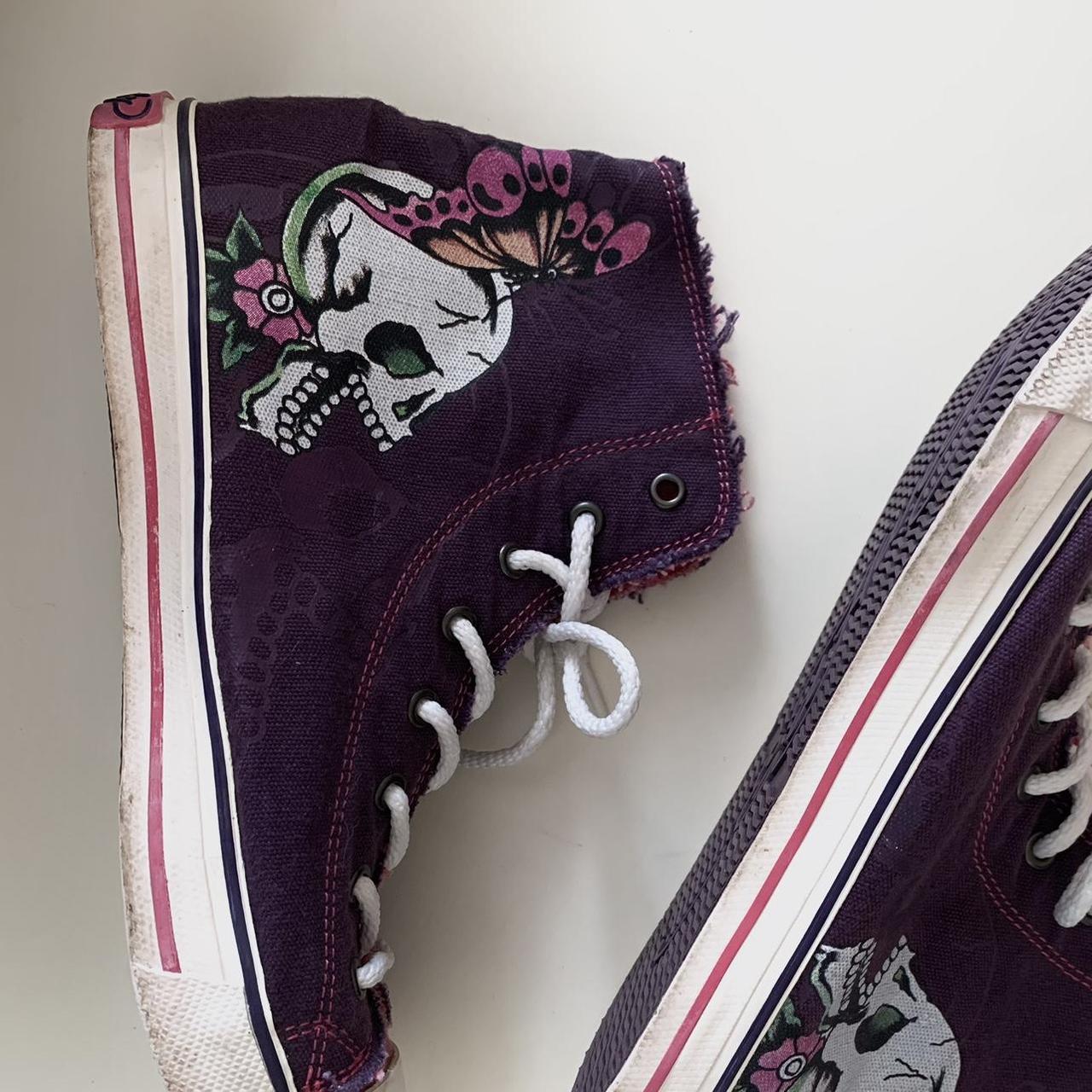 Fabulous purple converse style Ed Hardy shoes. Love... - Depop