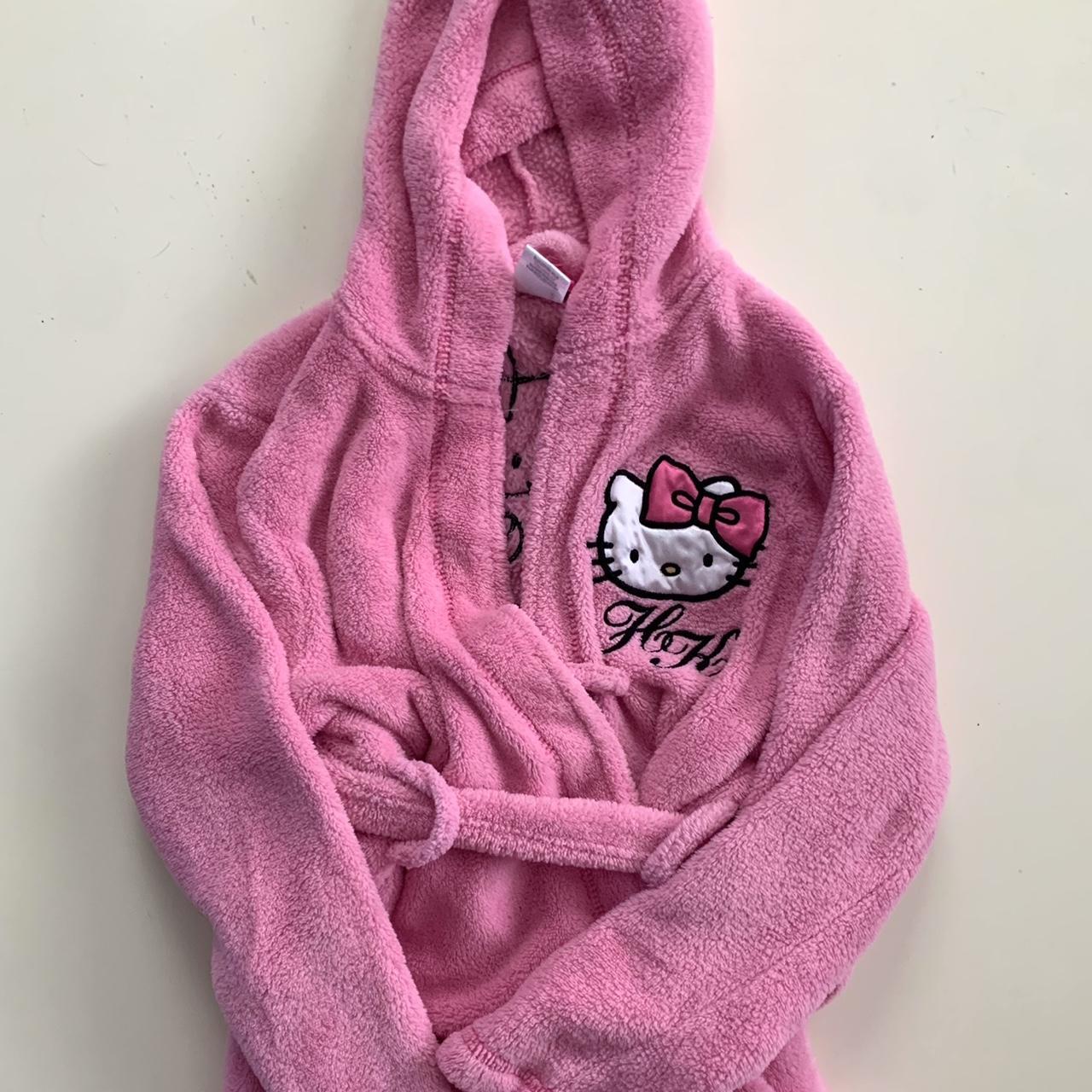 Adorable Hello Kitty hot pink robe. Size 8. Super... - Depop