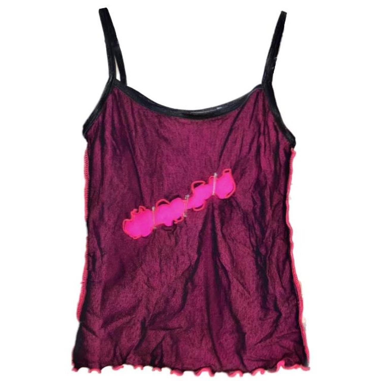 Vintage y2k cyber mall goth mesh tank by Raven SDL!... - Depop