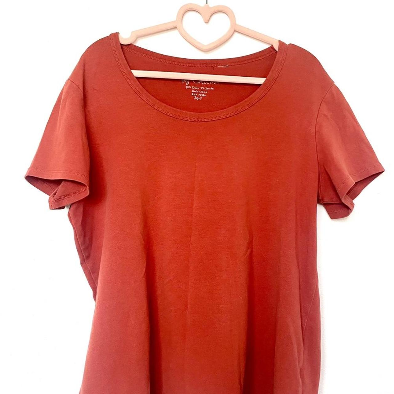 Rusty Orange Tshirt Size M/L Comfy perfect layer,... - Depop