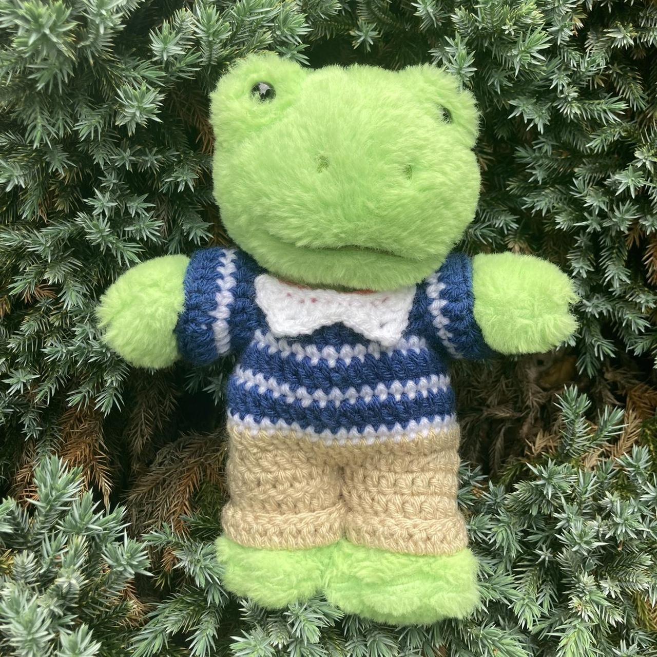 Mini Spring Frog BAB Crochet Overalls Build a bear... - Depop