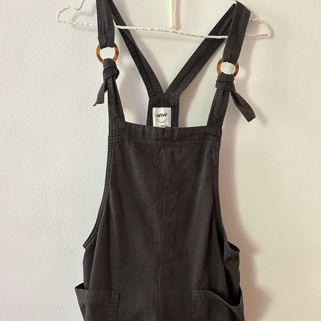 Aerie grey baggy overall shorts Light and perfect... - Depop