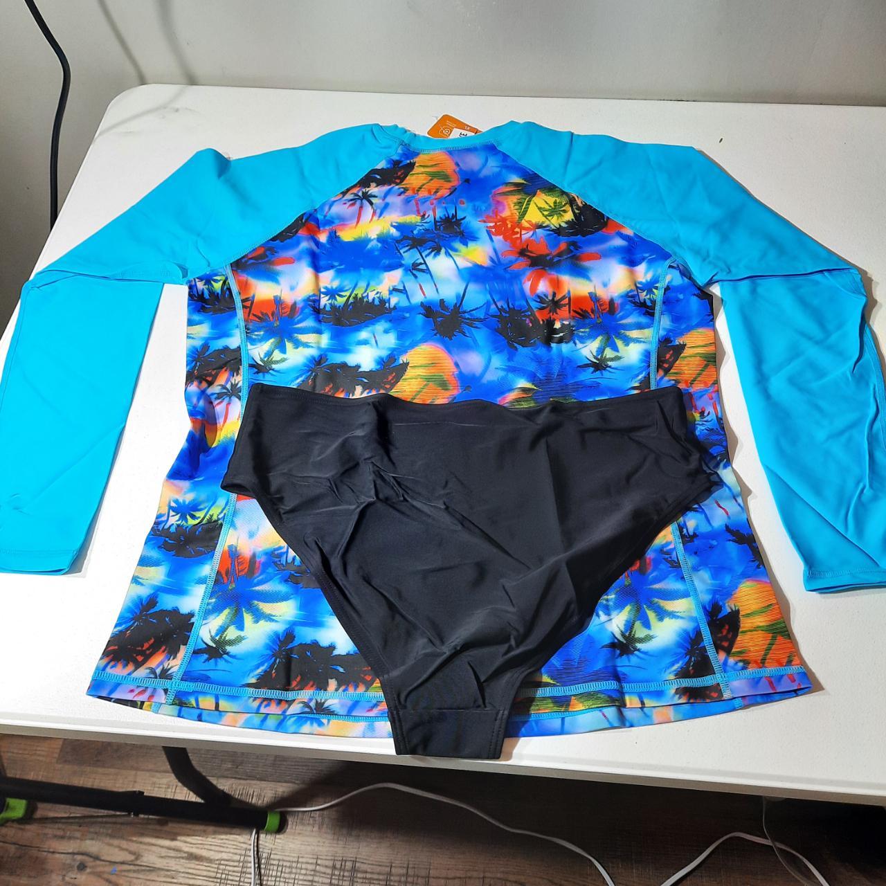 All Toke Women's Long Sleeve Two-Piece Bathing Suit... | Depop